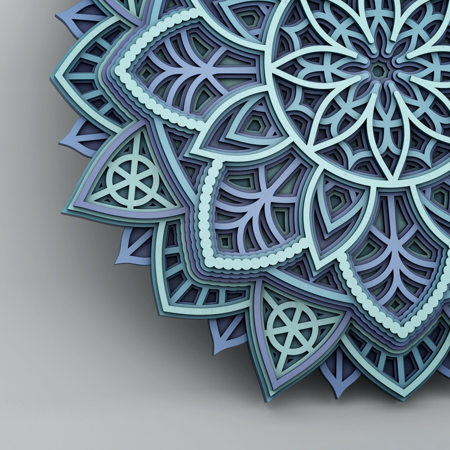 Mandala Files for Cricut Layered Mandala Svg 3d Mandala svg | Etsy