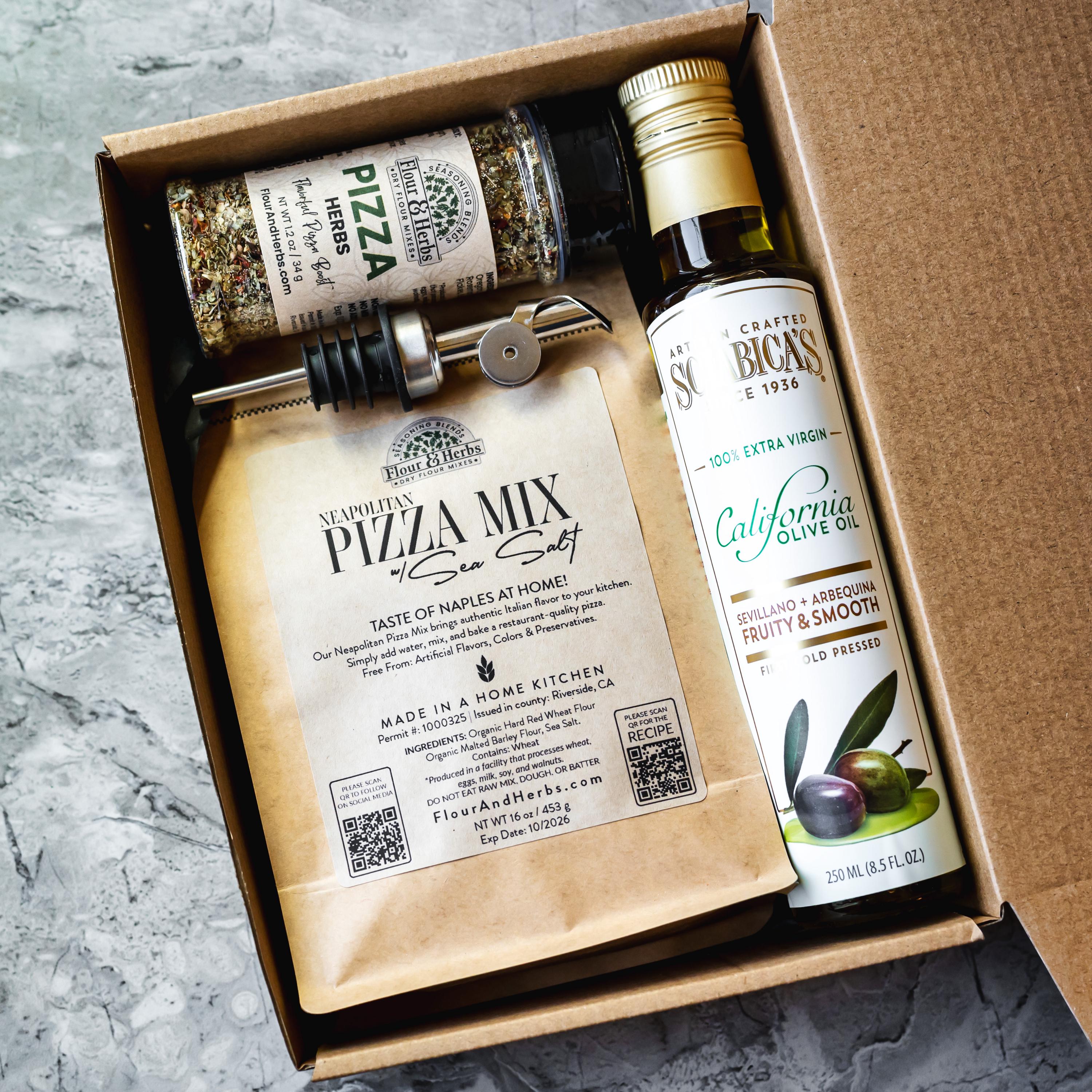 Gourmet Pizza Gift Box: Neapolitan Mix, Olive Oil, Pizza Herbs - Etsy