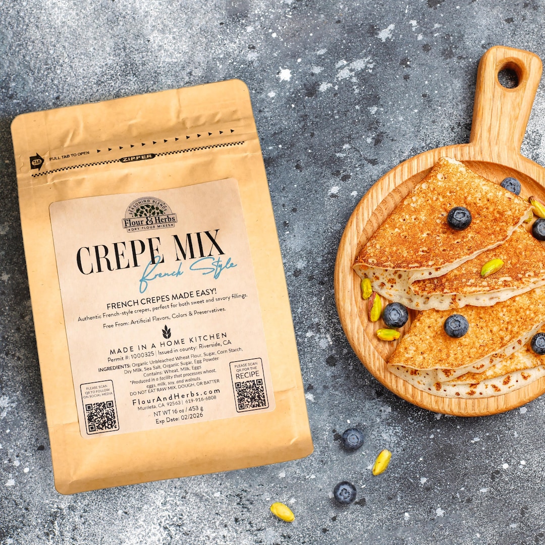 Authentic French Crepe Mix – Easy Homemade Crepes - Etsy
