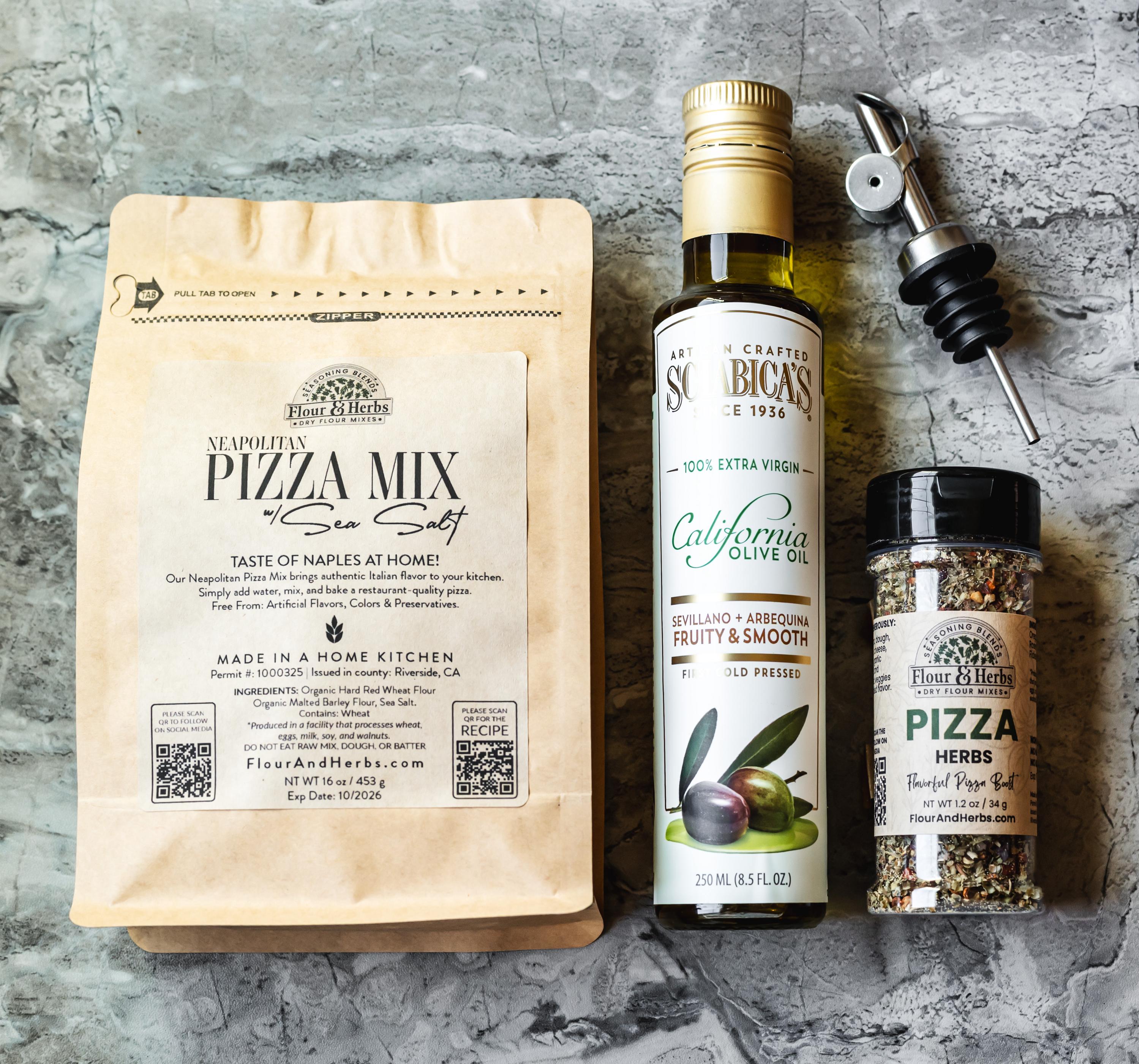 Gourmet Pizza Gift Box: Neapolitan Mix, Olive Oil, Pizza Herbs - Etsy