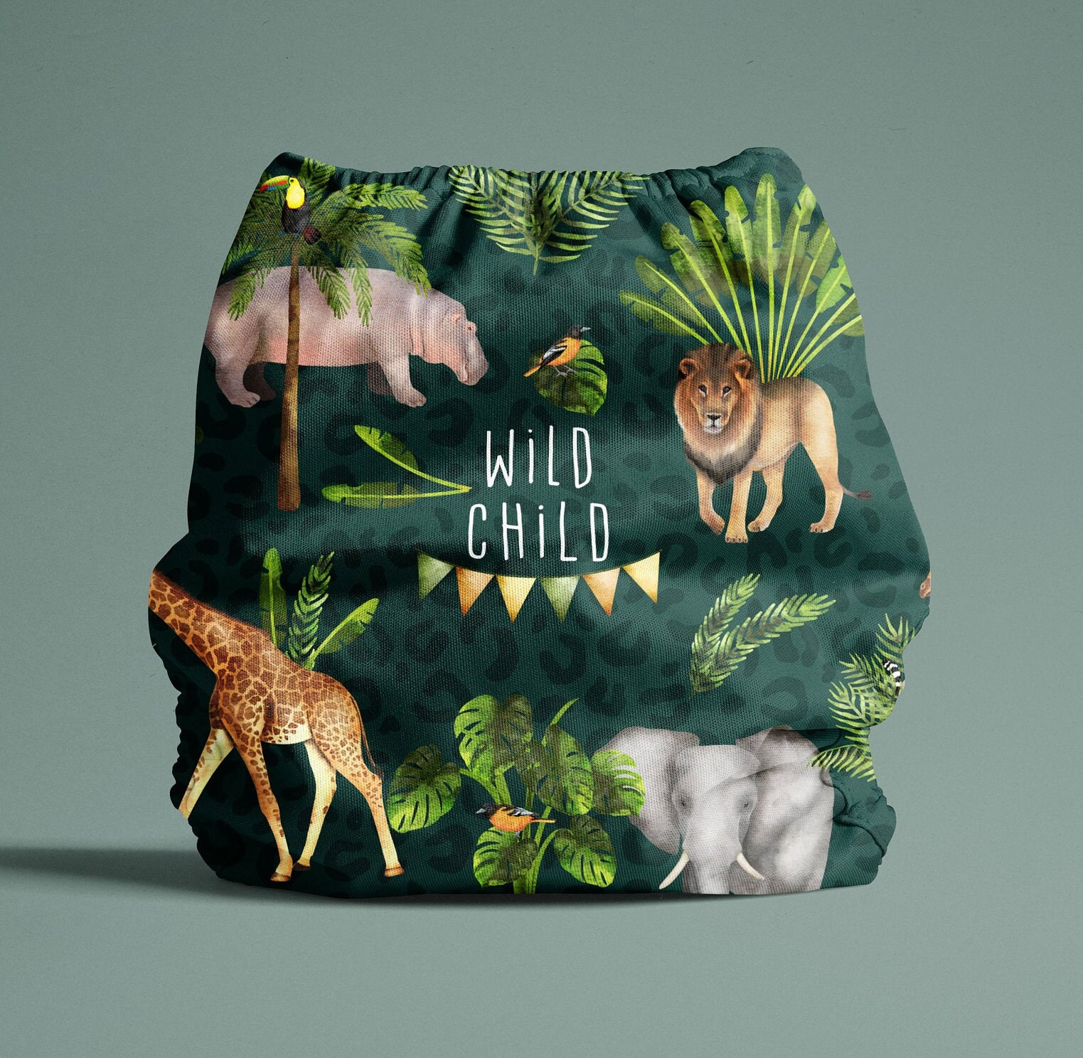 Wild Child Jungle Fabric Design, Seamless Pattern, Birthday Surface ...