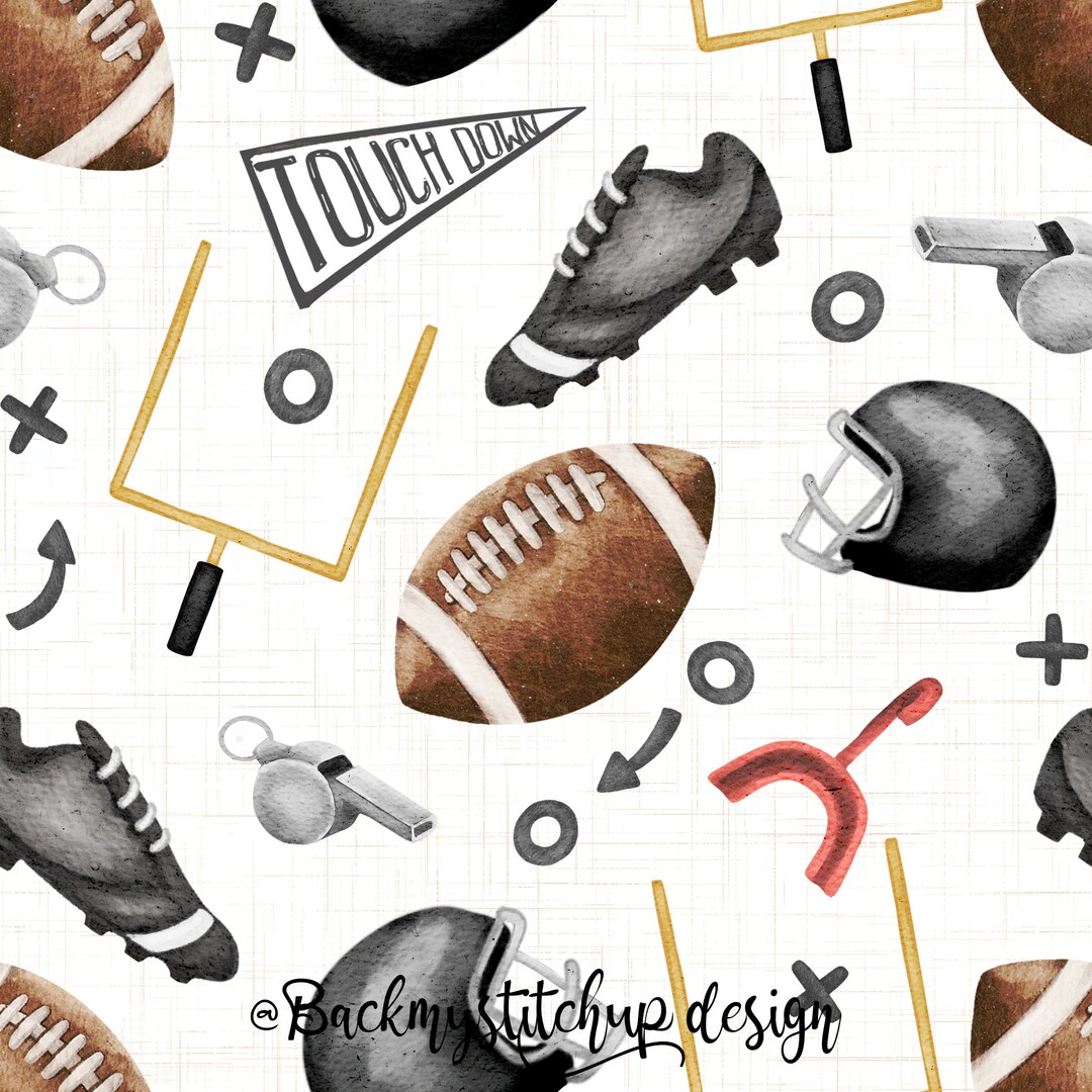 American Football Seamless Pattern, Football Digital Paper, US Sport ...