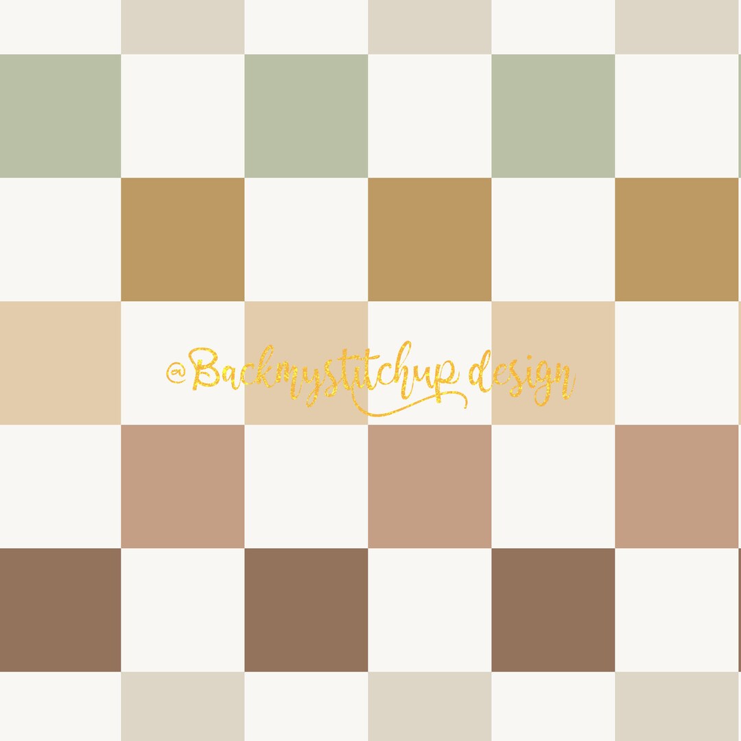 Boho Check Design, Retro Check Seamless Pattern, Neutral Unisex Check ...
