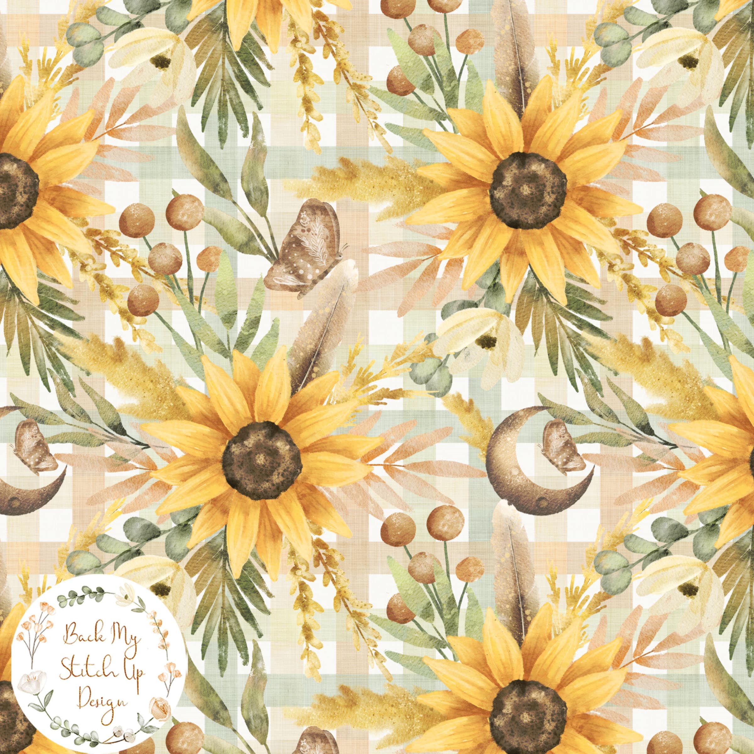 Sunflower Pattern Fabric