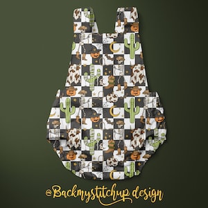 Western Halloween Seamless Pattern, Cowboy Skeleton Digital Crafting ...