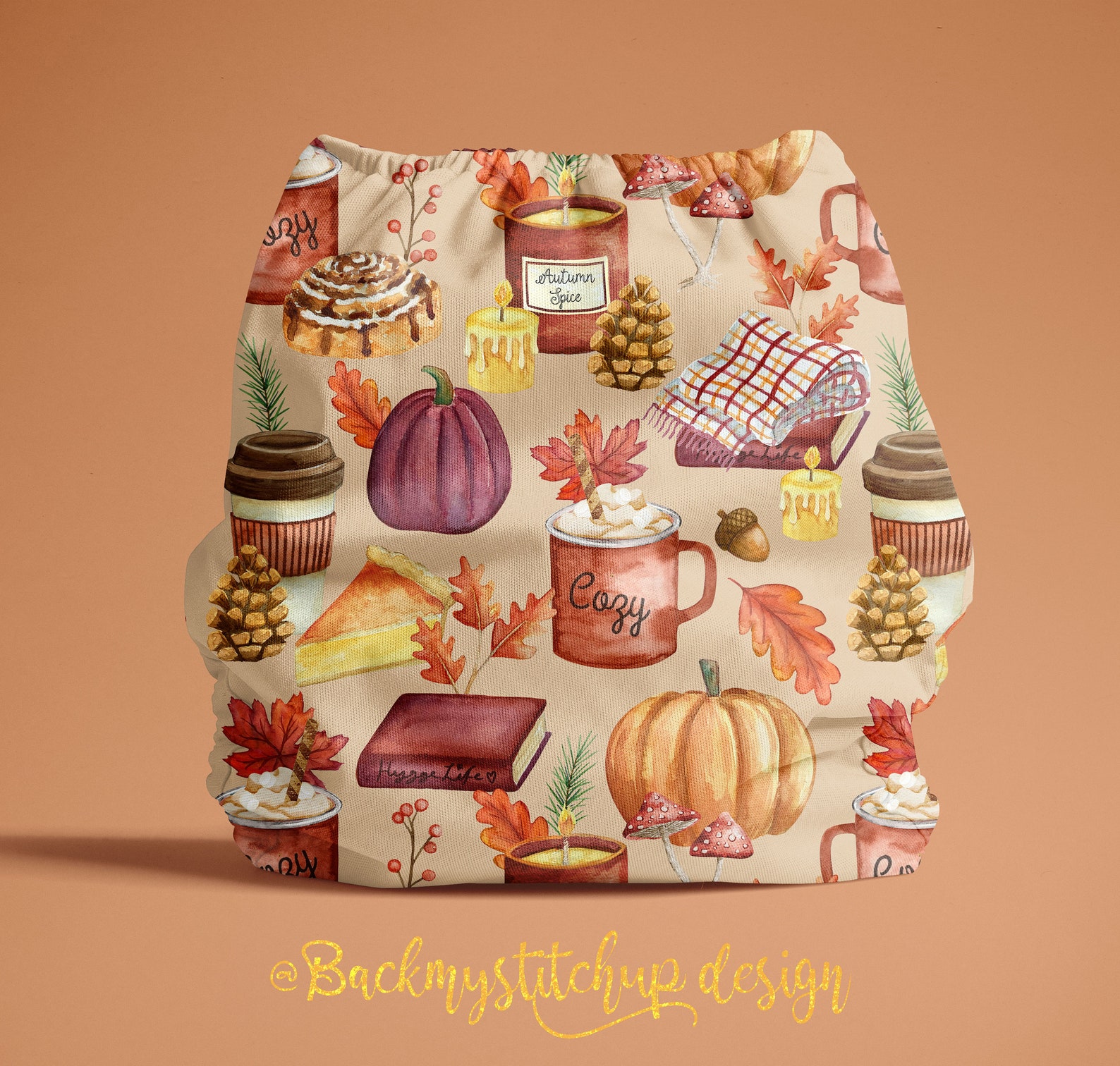 Pumpkin Spice Seamless Pattern, Watercolor Fall Food Seamless File ...