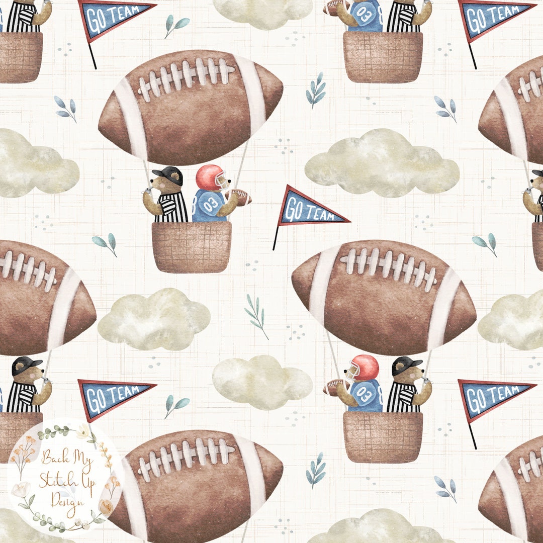 Football Seamless Pattern, American Football Fabric Design, NFL ...