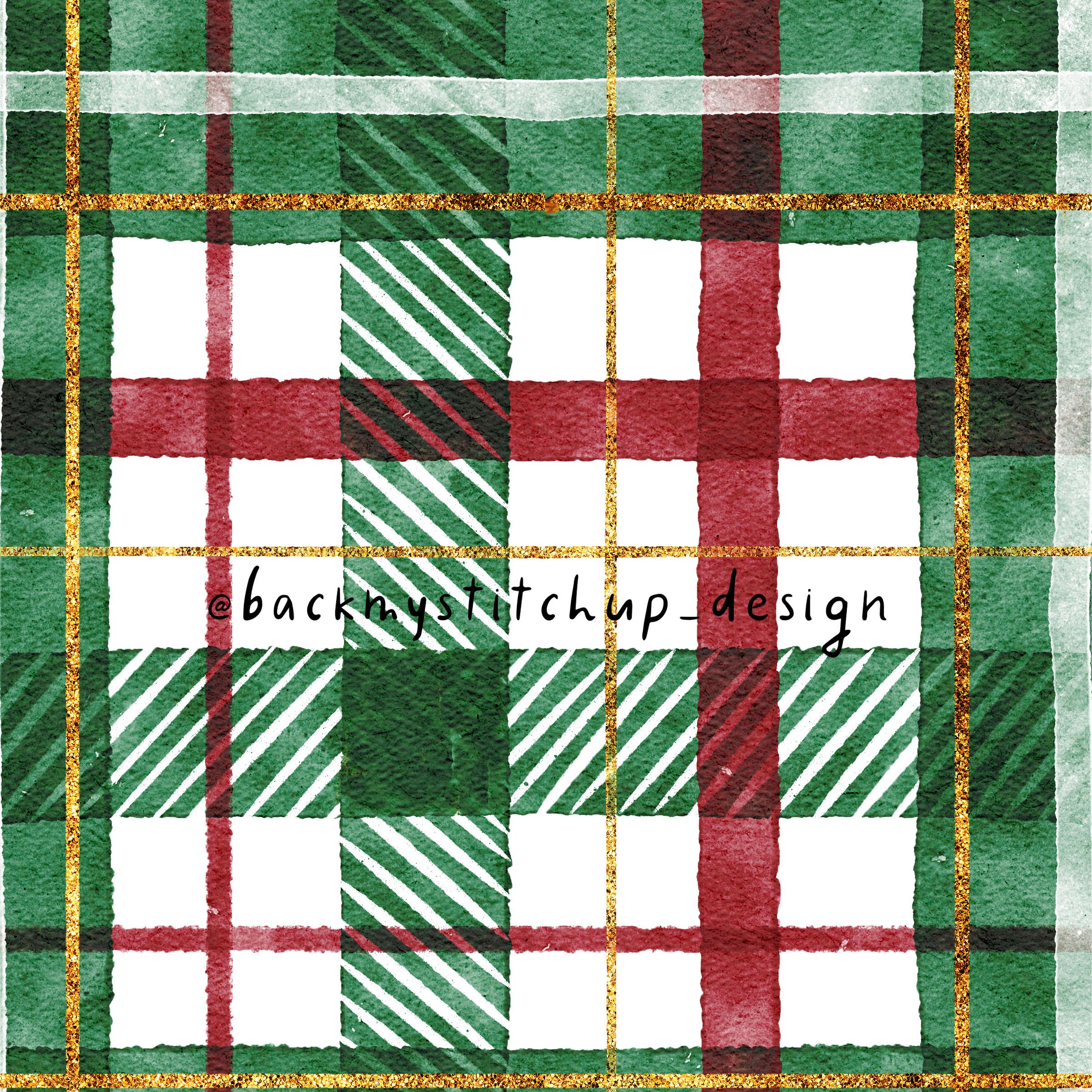 Christmas Tartan Seamless Pattern, Christmas Plaid Surface Design ...