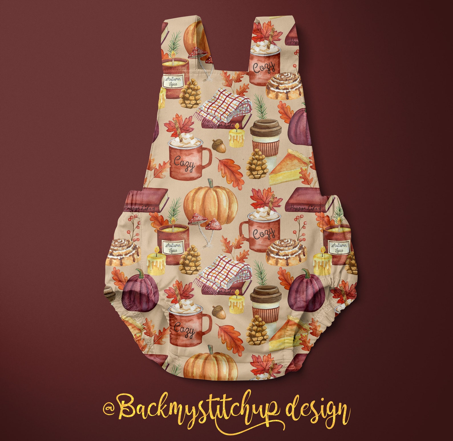 Pumpkin Spice Seamless Pattern, Watercolor Fall Food Seamless File ...