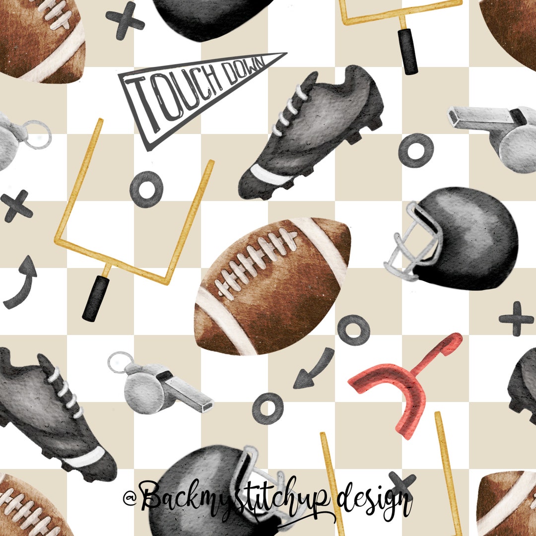 American Football Seamless Pattern, Football Digital Paper, US Sport ...