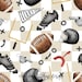 Black and White Football Seamless Pattern, Mono American Football ...