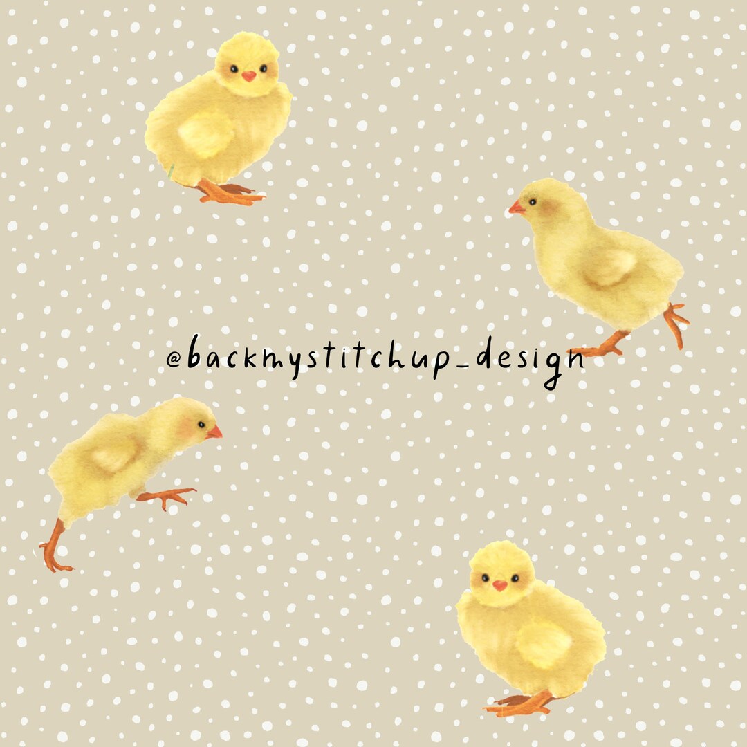 Watercolour Chicks Digital Seamless Pattern, Easter Chickens Digital ...