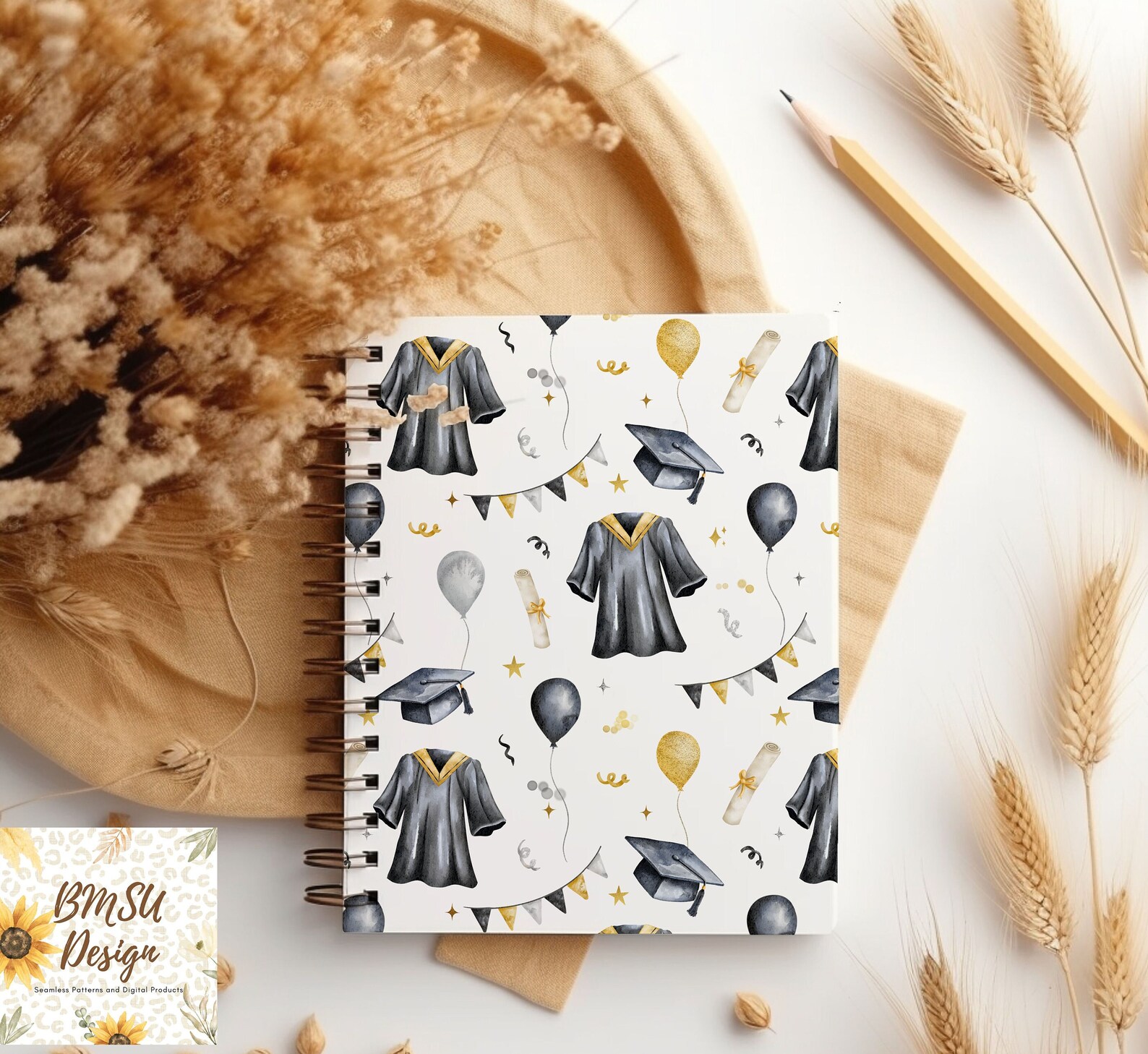 College Graduation Seamless Pattern, University Graduation Digital ...