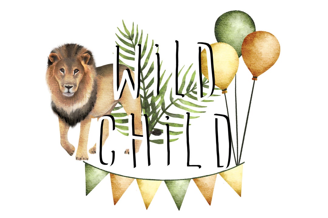 Wild Child PNG File for Iron on Transfers or Panels, Sublimation ...