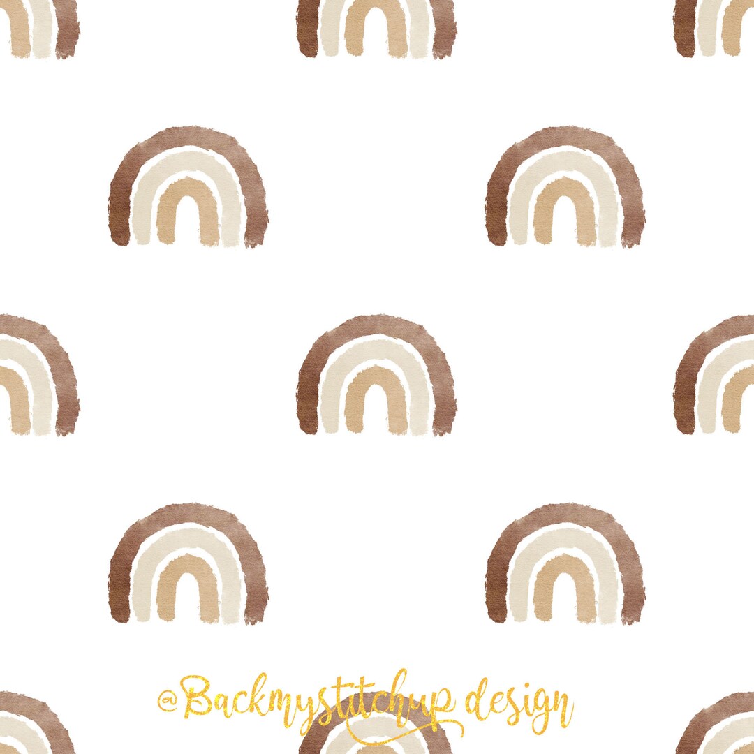 Boho Rainbow Seamless Pattern, Watercolour Rainbow Seamless File ...