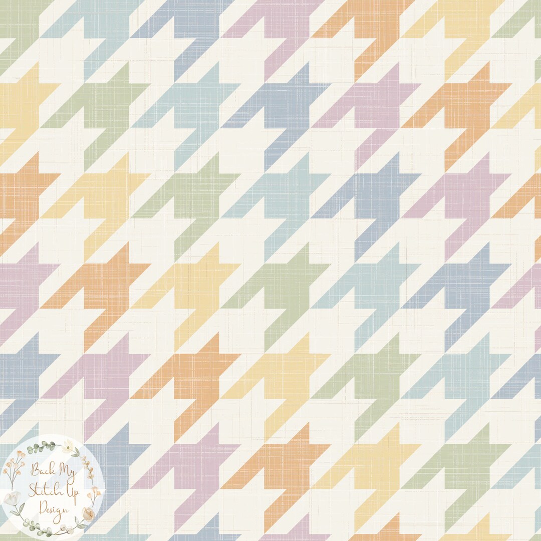 Retro Houndstooth Seamless Pattern, Pastel Houndstooth Seamless File ...