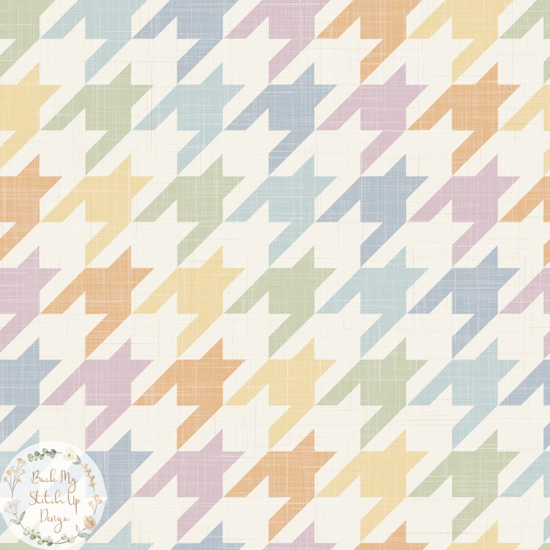 Retro Houndstooth Seamless Pattern, Pastel Houndstooth Seamless File ...