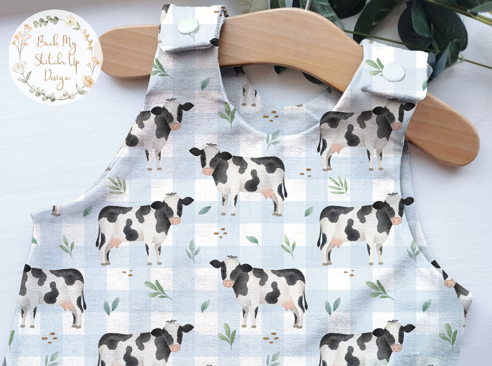 Cow Seamless Pattern Cute Dairy Cow Fabric Design Farm - Etsy