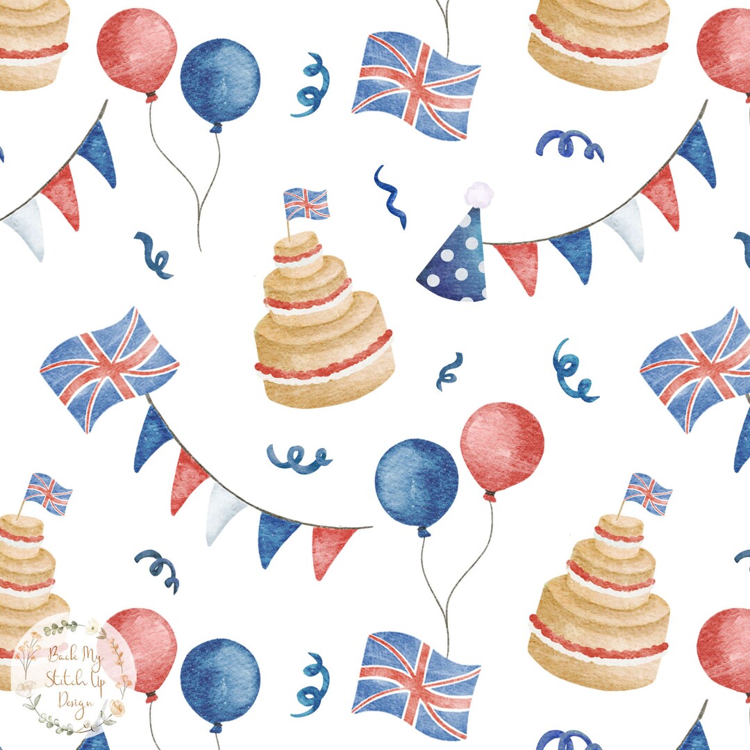 Coronation Seamless Pattern, King Charles Coronation Design, British ...