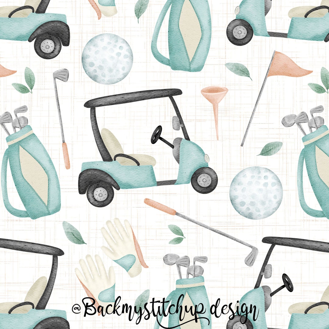 Golf Seamless Pattern, Golf Digital Paper, US Sport Seamless Fabric ...