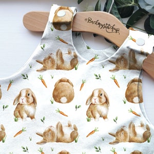 Cute Bunny Rabbit Fabric Design, Easter Bunny Seamless Pattern, Digital ...
