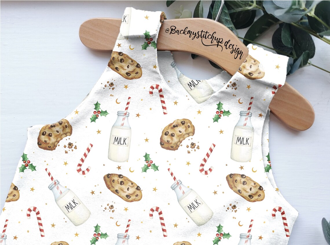 Milk and Cookies Seamless Pattern, Milk and Cookies Fabric Design ...