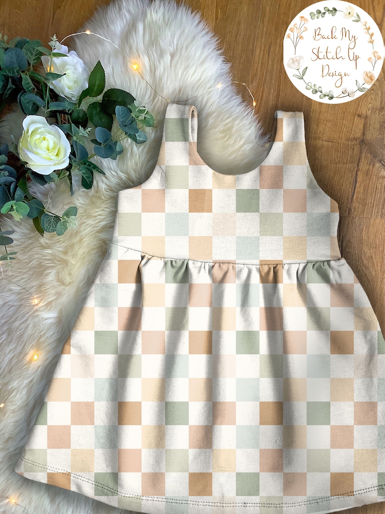 Boho Check Design, Pastel Check Seamless Pattern, Neutral Unisex Check ...