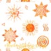 Boho Sun Seamless Pattern Boho Sun Fabric Design Summer Digital Paper ...