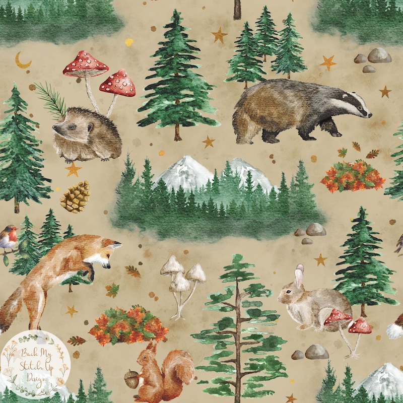 Woodland Animal Pattern - Etsy