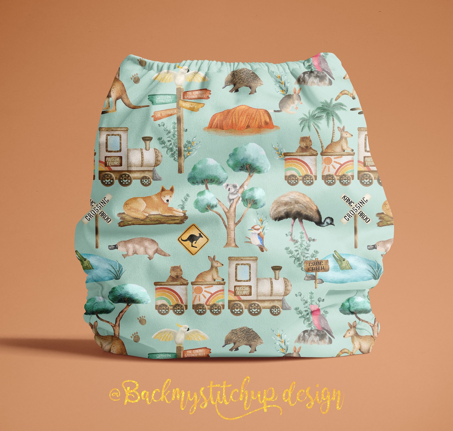 Australiana Seamless Pattern Australian Animal Seamless File - Etsy