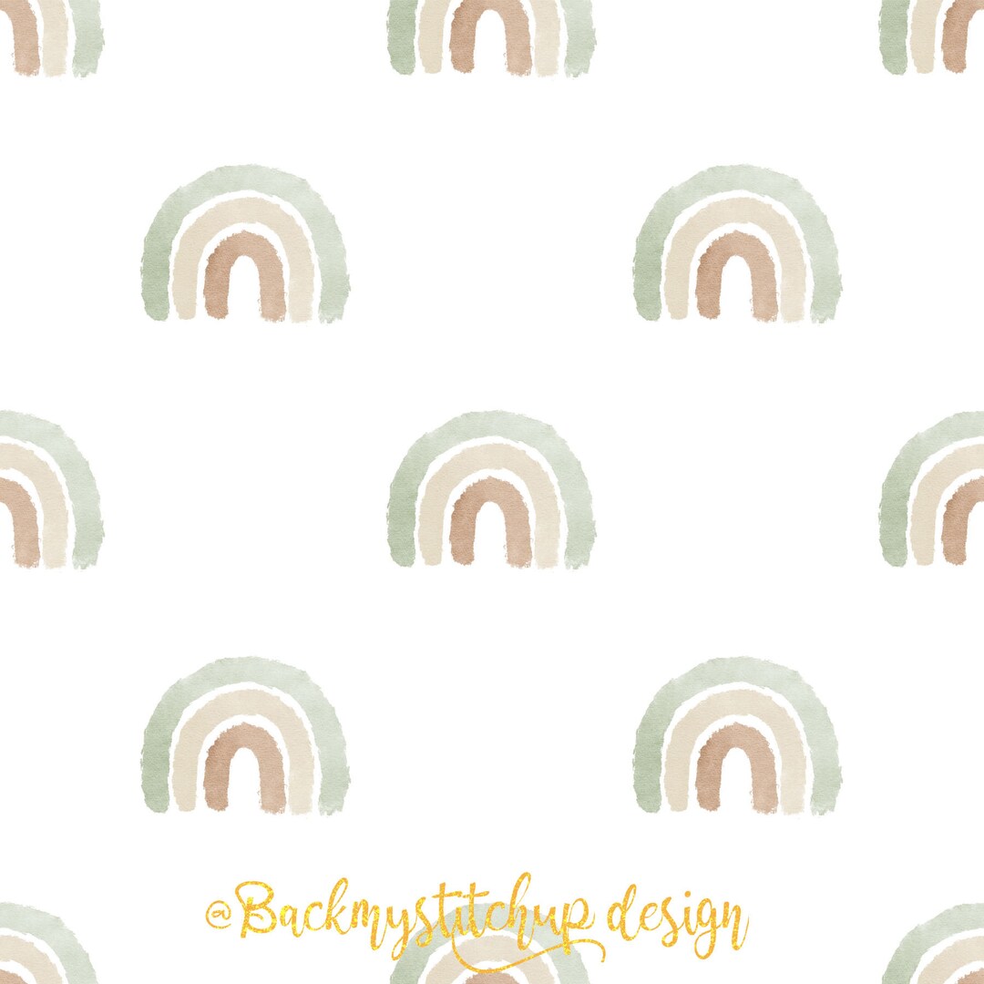 Boho Rainbow Seamless Pattern, Watercolour Rainbow Seamless File ...