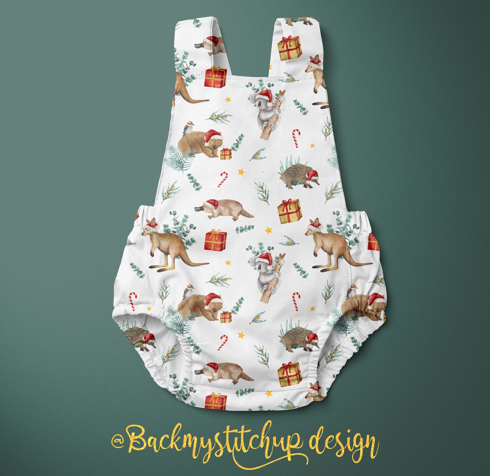 Australian Animals Christmas Fabric Design Seamless Pattern - Etsy