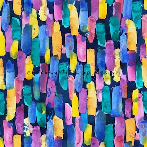 Watercolour Abstract Dashes Digital Seamless Pattern, Rainbow Colour ...