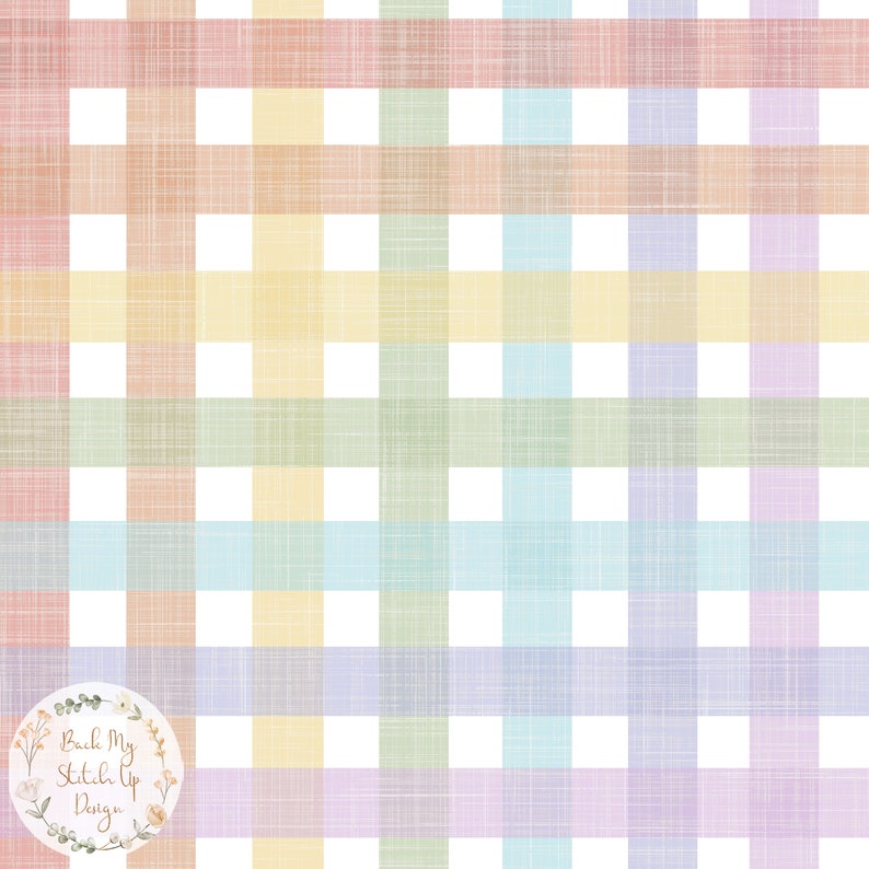 Rainbow Gingham Seamless Pattern Rainbow Plaid Surface - Etsy