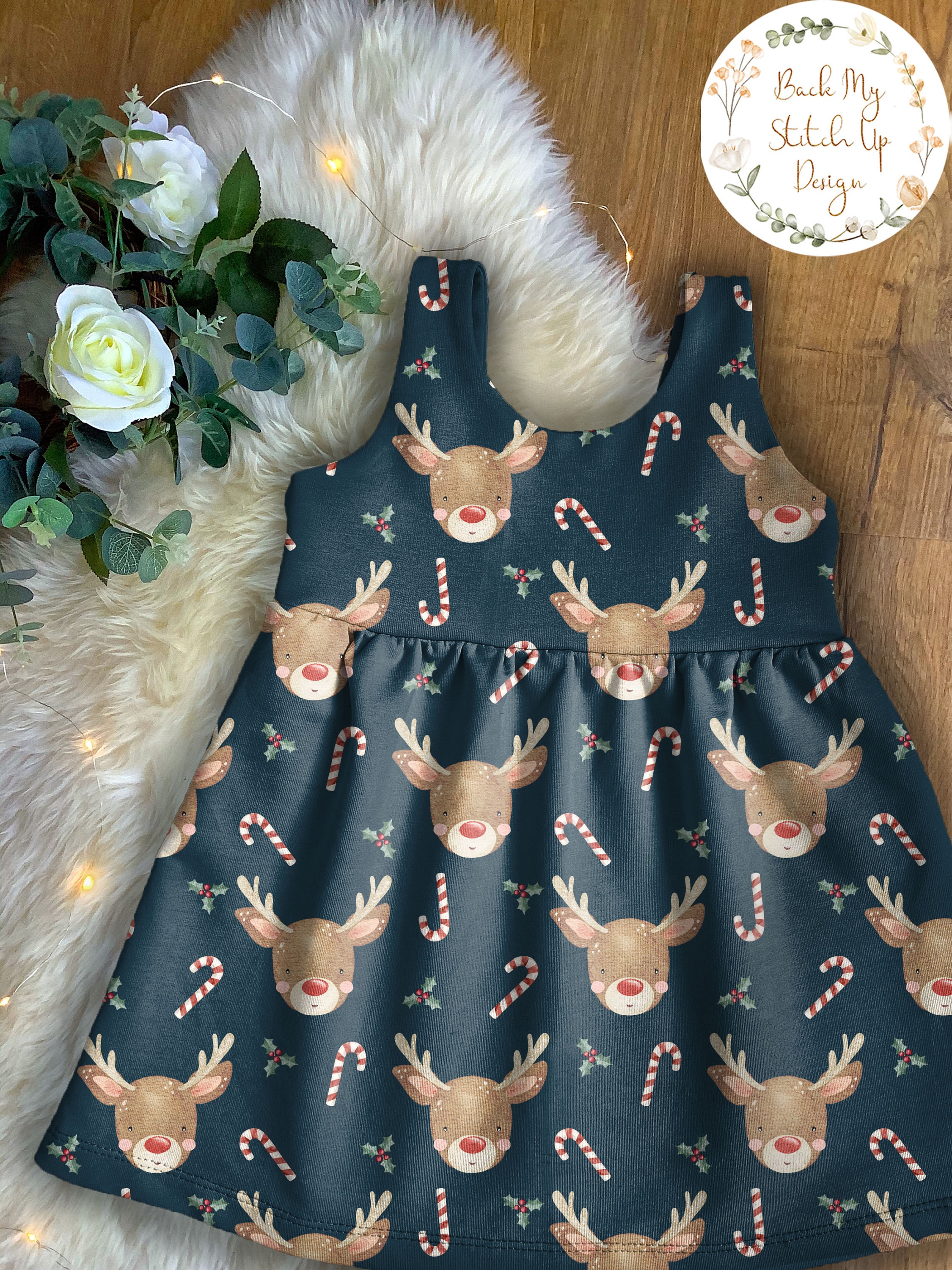 Rudolph Fabric Design, Rudolph Seamless Pattern, Red Nosed Reindeer ...