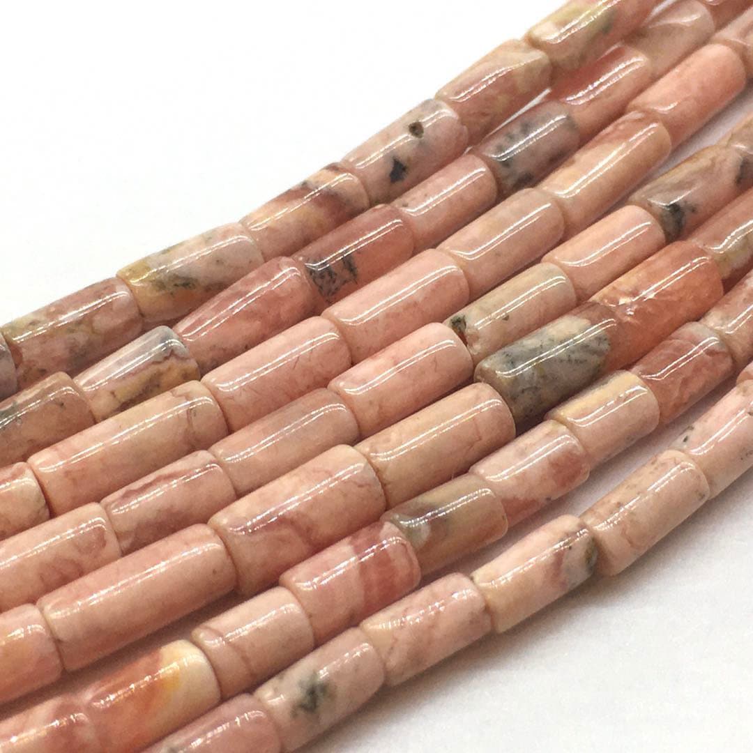 3x5mm Tube Rhodonite Smooth Beads Column Beads Cylinder Beads 16 Inch ...