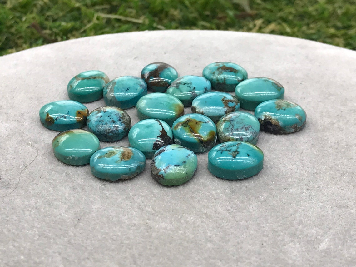 9x11mm Oval Shape Natural Turquoise 6 Pcs per Order - Etsy