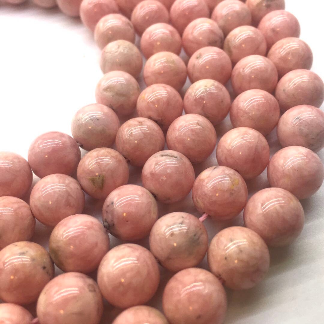 Quality Rhodonite Smooth Round Beads 10mm 15.5 Inch - Etsy