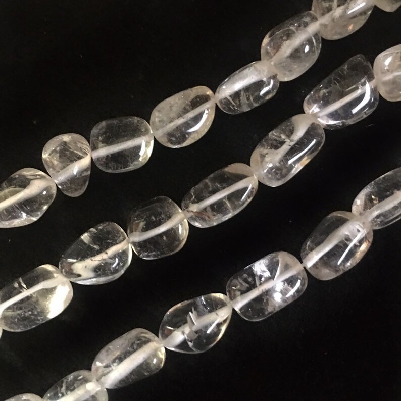 Clear Quartz Smooth Pebble Shape Beads Approx 10x12x15mm to 14x14x21mm ...
