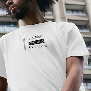 I Prefer Drawing, Gift for Architects Unisex Gift for Designers, Funny ...