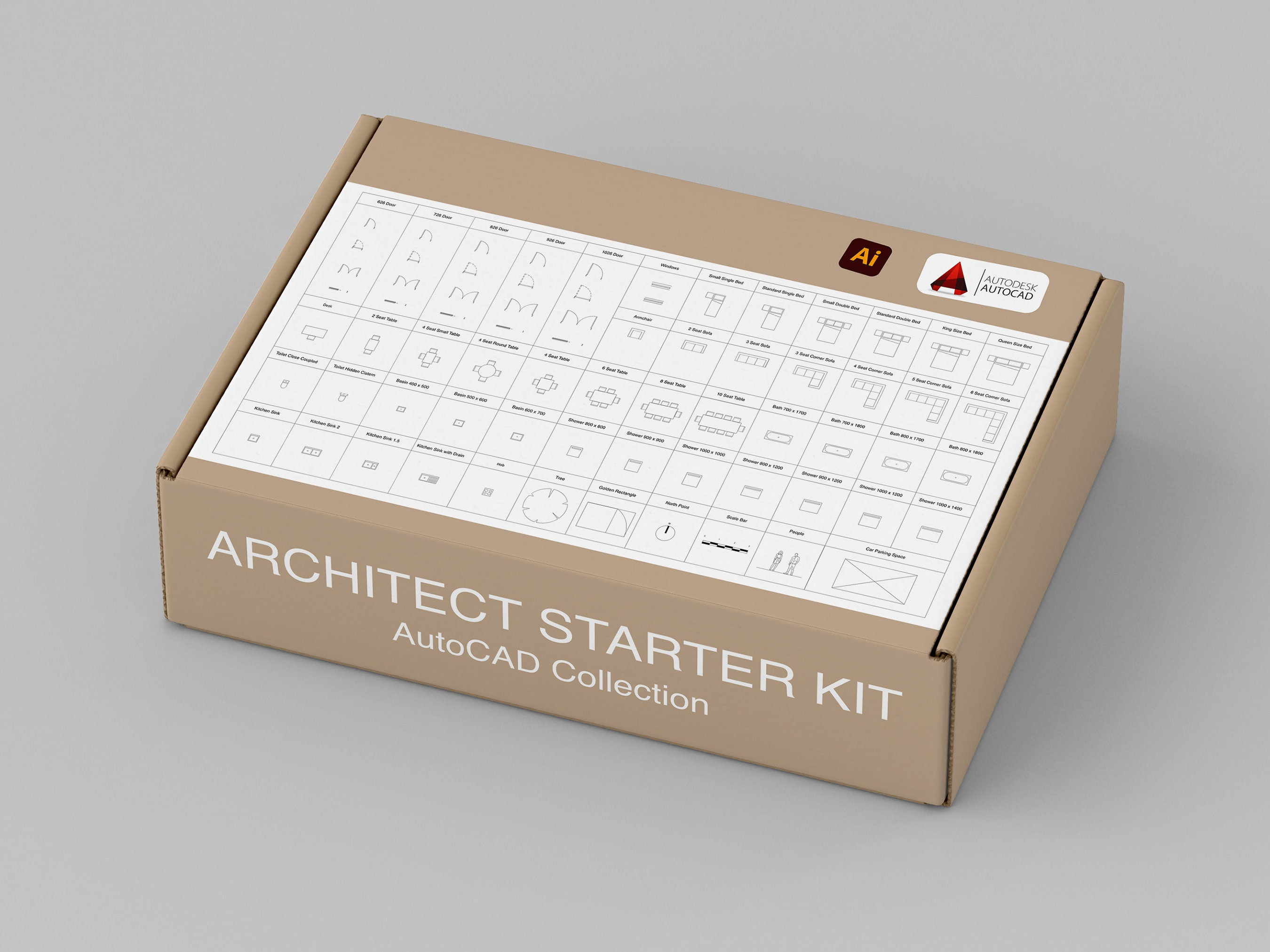 Autocad Blocks Architect Starter Kit 70 Drawings in DWG & SVG - Etsy