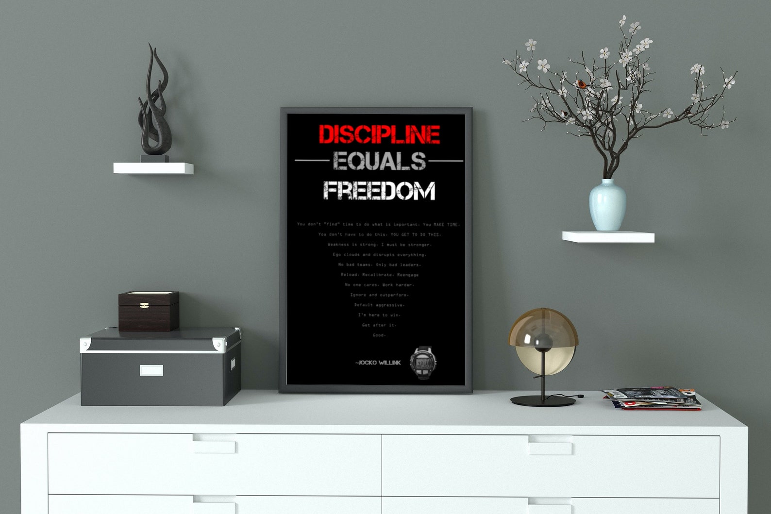 Jocko Willink Poster “discipline Equals Freedom” Motivational Quote ...