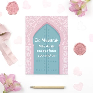 Eid Cards Set of 4 Cute Eid Cards, Festive Eid Cards - Etsy