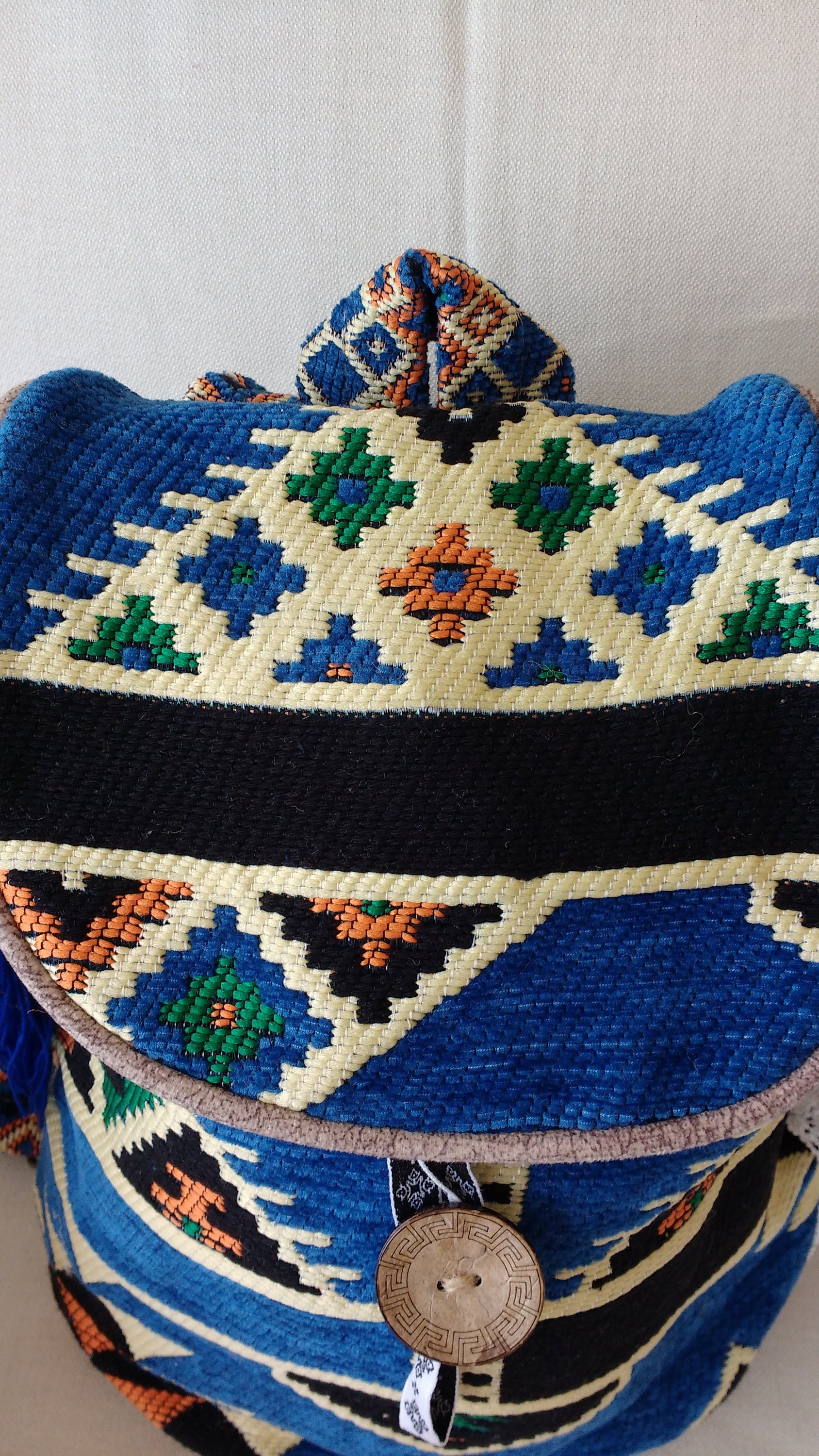 Turkish Kilim Backpack Rug Bag Backpack Eclectic Boho Carry-all Kilim ...