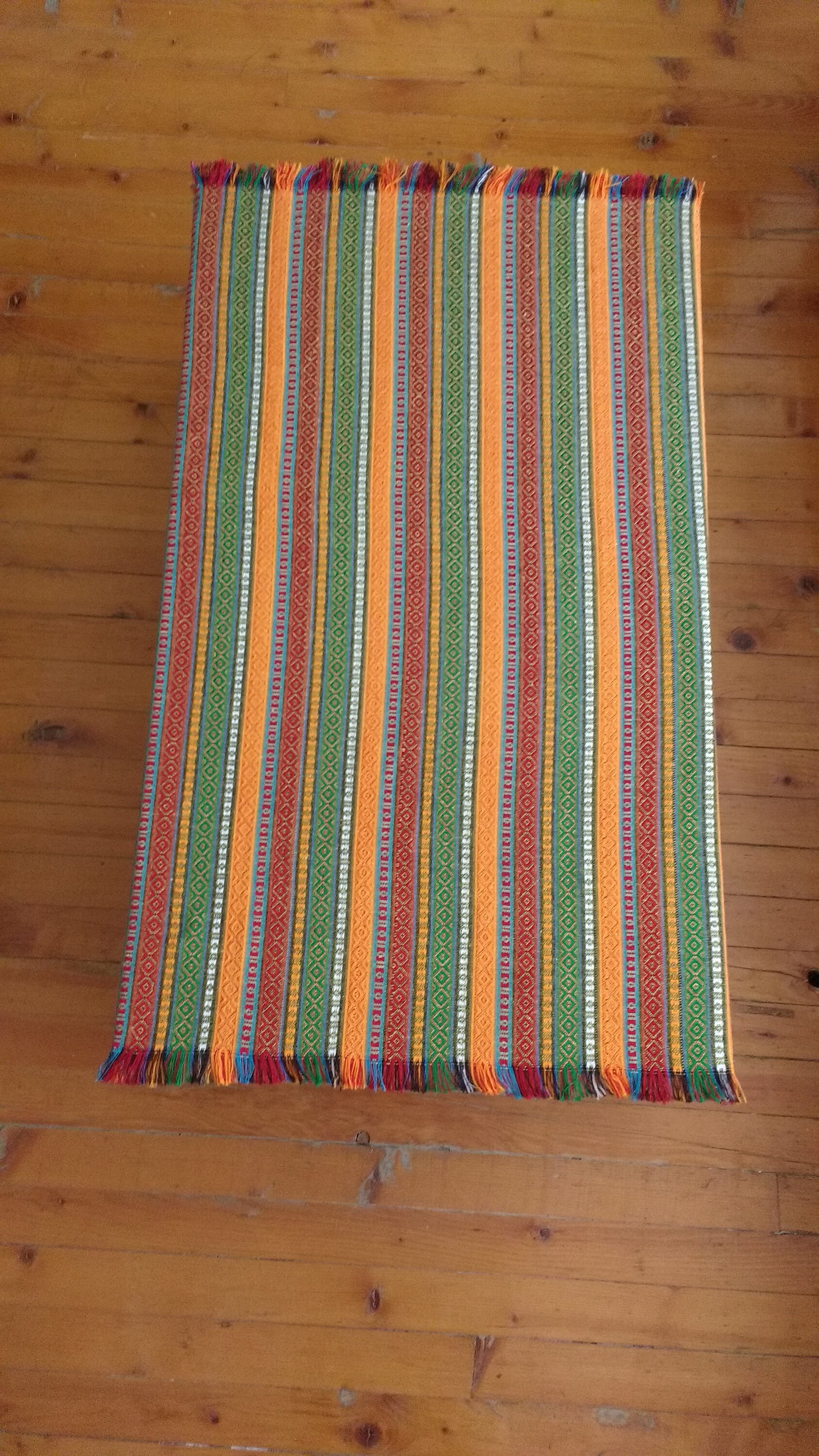 Turkish Table Cloth With Fringe Detail Anatolian Fabric Centrepiece ...