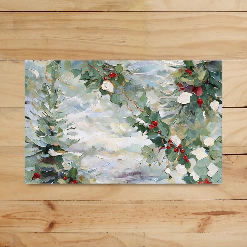 Elegant Winter Blank Digital Printable Christmas Cards - Etsy