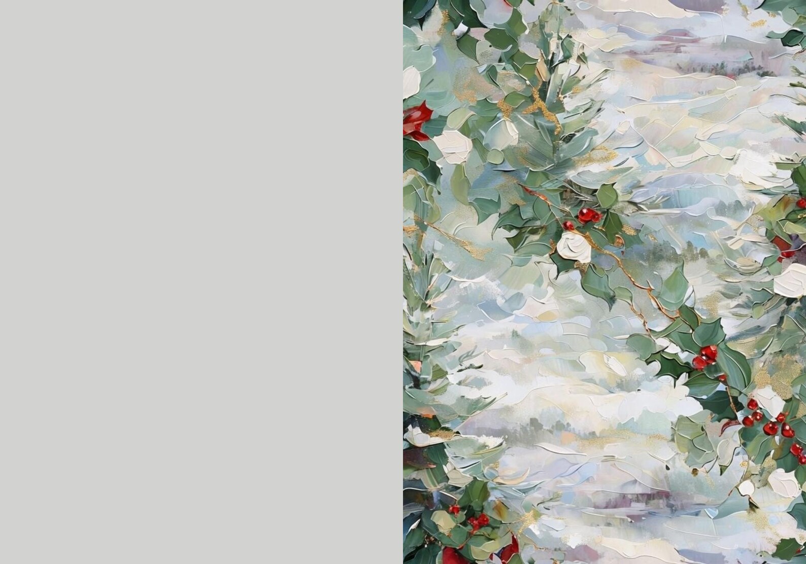 Elegant Winter Blank Digital Printable Christmas Cards - Etsy