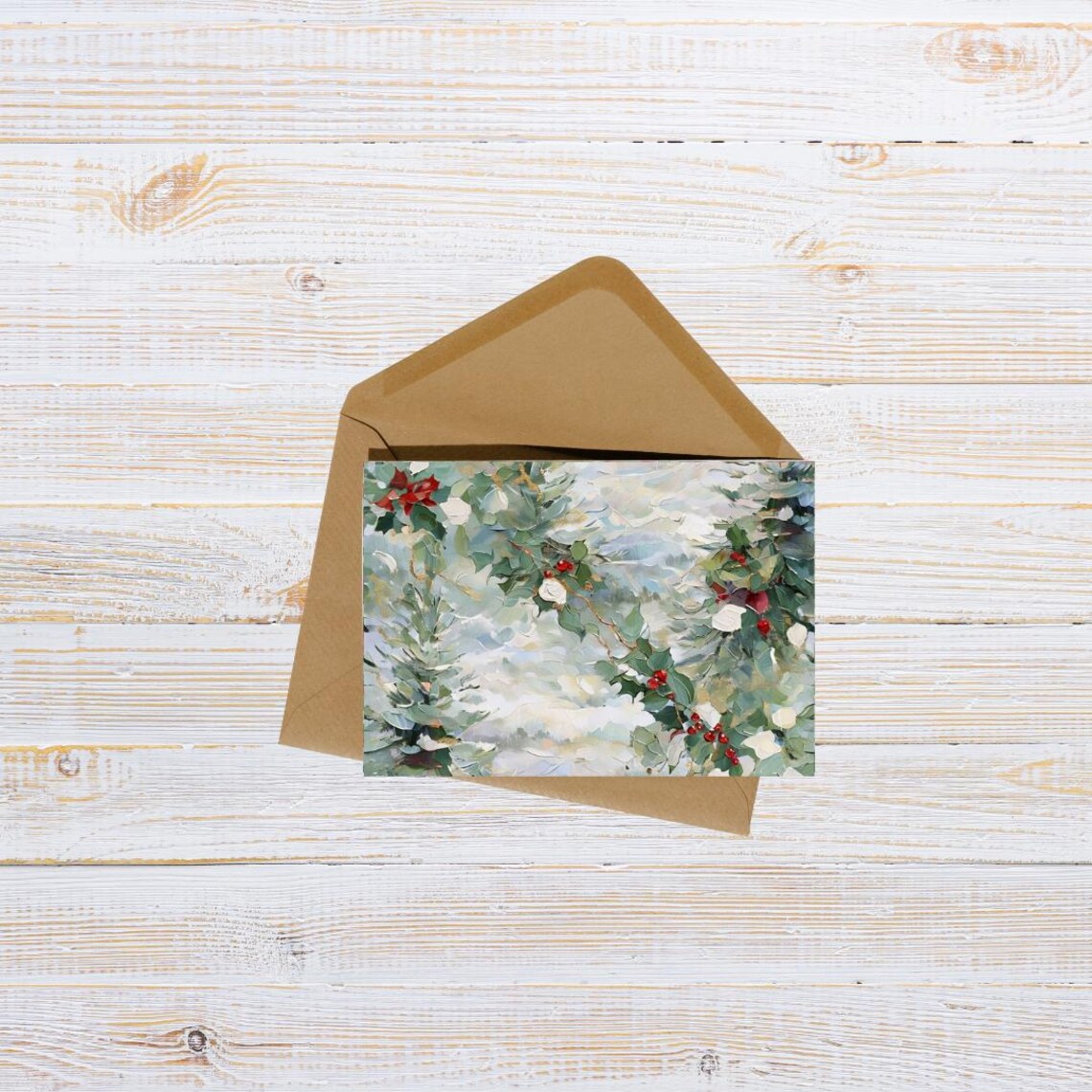 Elegant Winter Blank Digital Printable Christmas Cards - Etsy