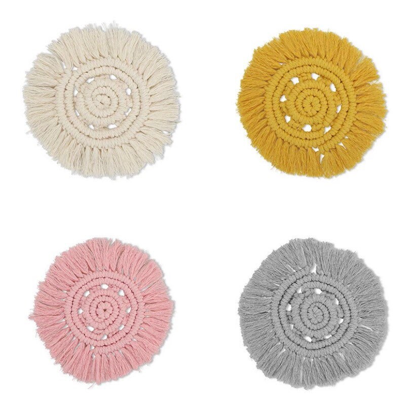 Boho Coasters Macrame Woven Braided Chic Modern Bohemian Cute - Etsy.de