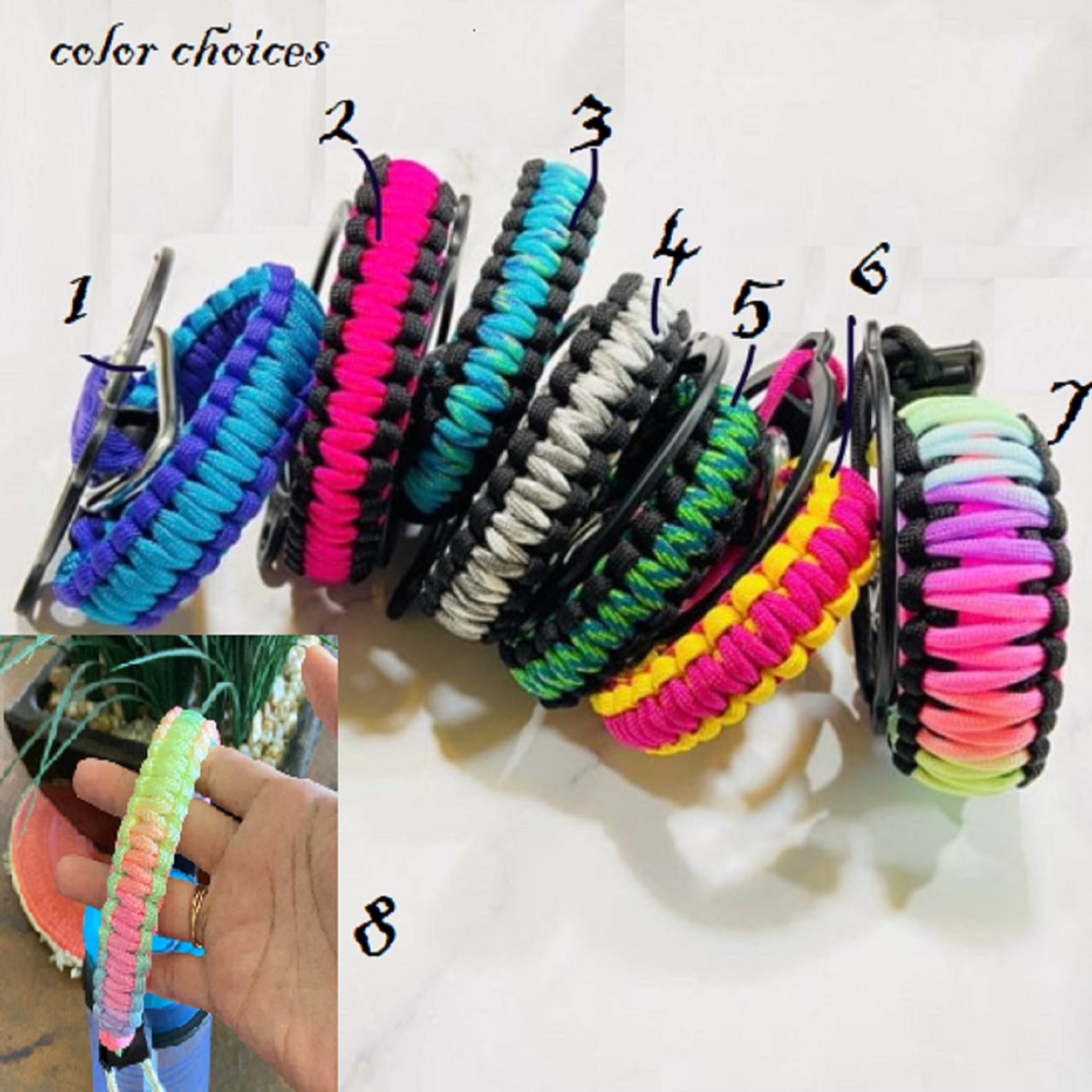 Water Bottle Paracord Handle Strap Wide Mouth Hydro Flask Cup | Etsy